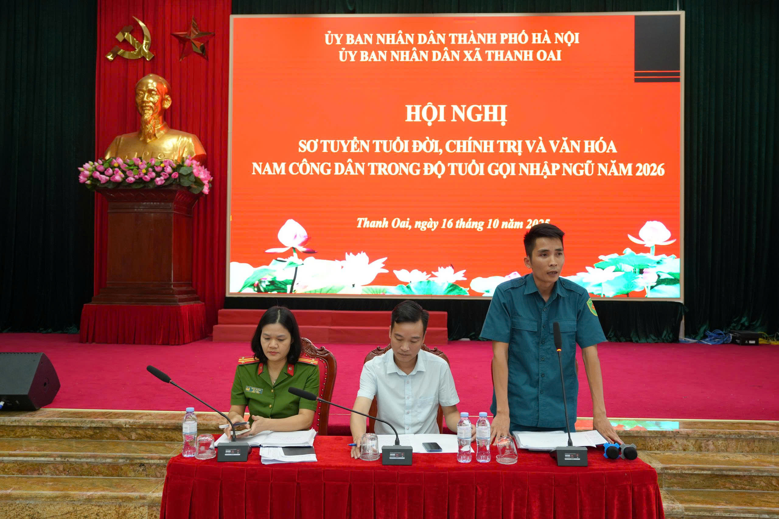 Thanh Oai sơ tuyển tuổi đời, chính trị và văn hóa nam công dân trong độ ...