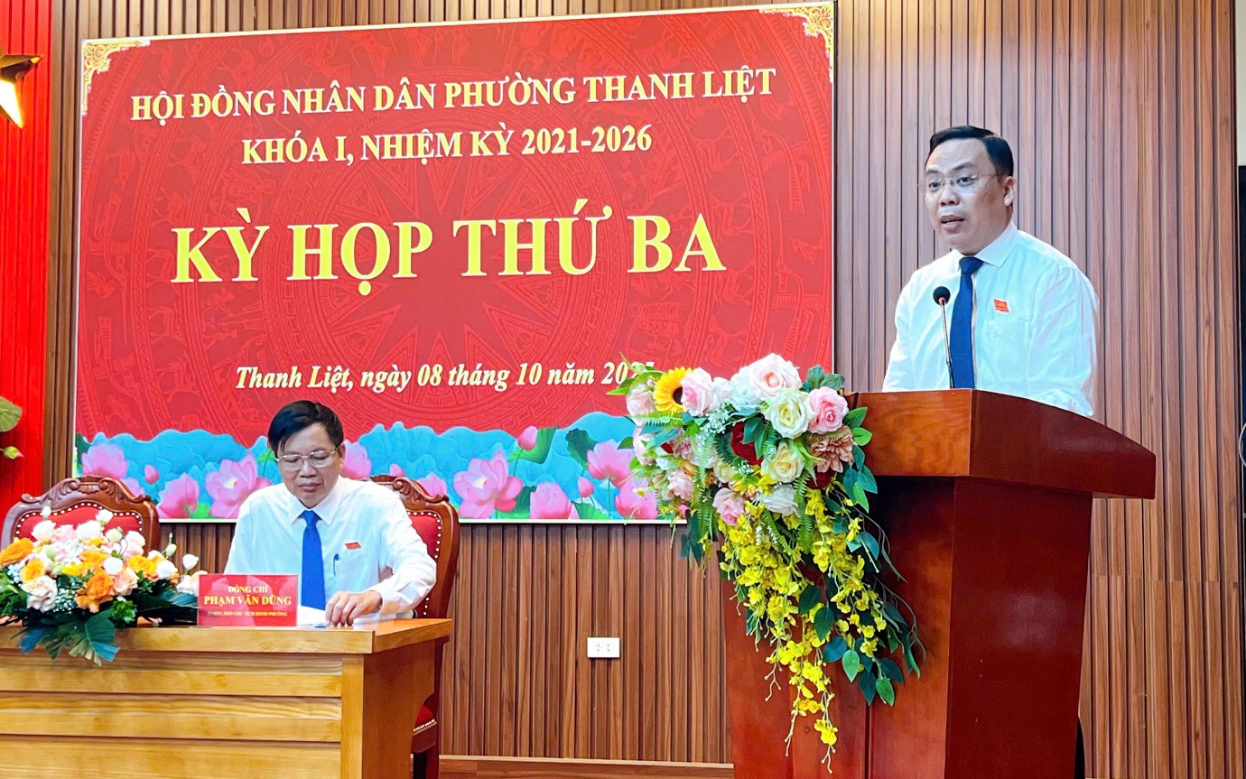 Kỳ họp thứ 3 HĐND phường Thanh Liệt khóa I, nhiệm kỳ 2021-2026 thành ...