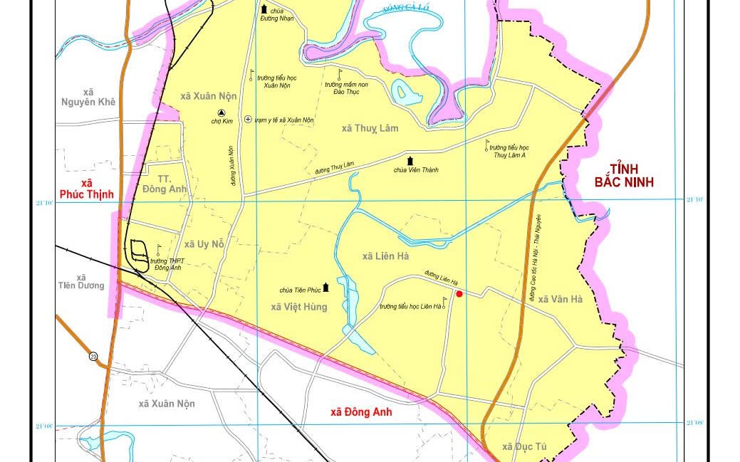 BẢN ĐỒ HÀNH CHÍNH XÃ THƯ LÂM